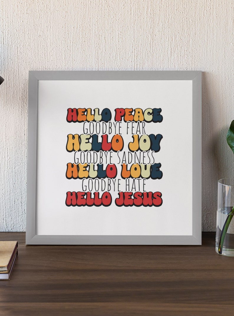 Retro Christian Png Jesus Png Hello Peace Hello Joy Hello - Etsy