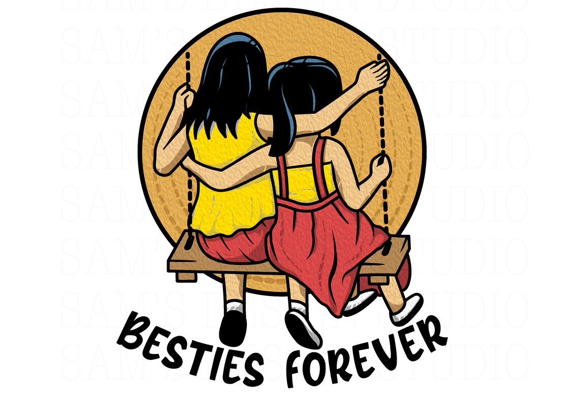Besties Forever PNG Best Friends Sublimation Design | Etsy