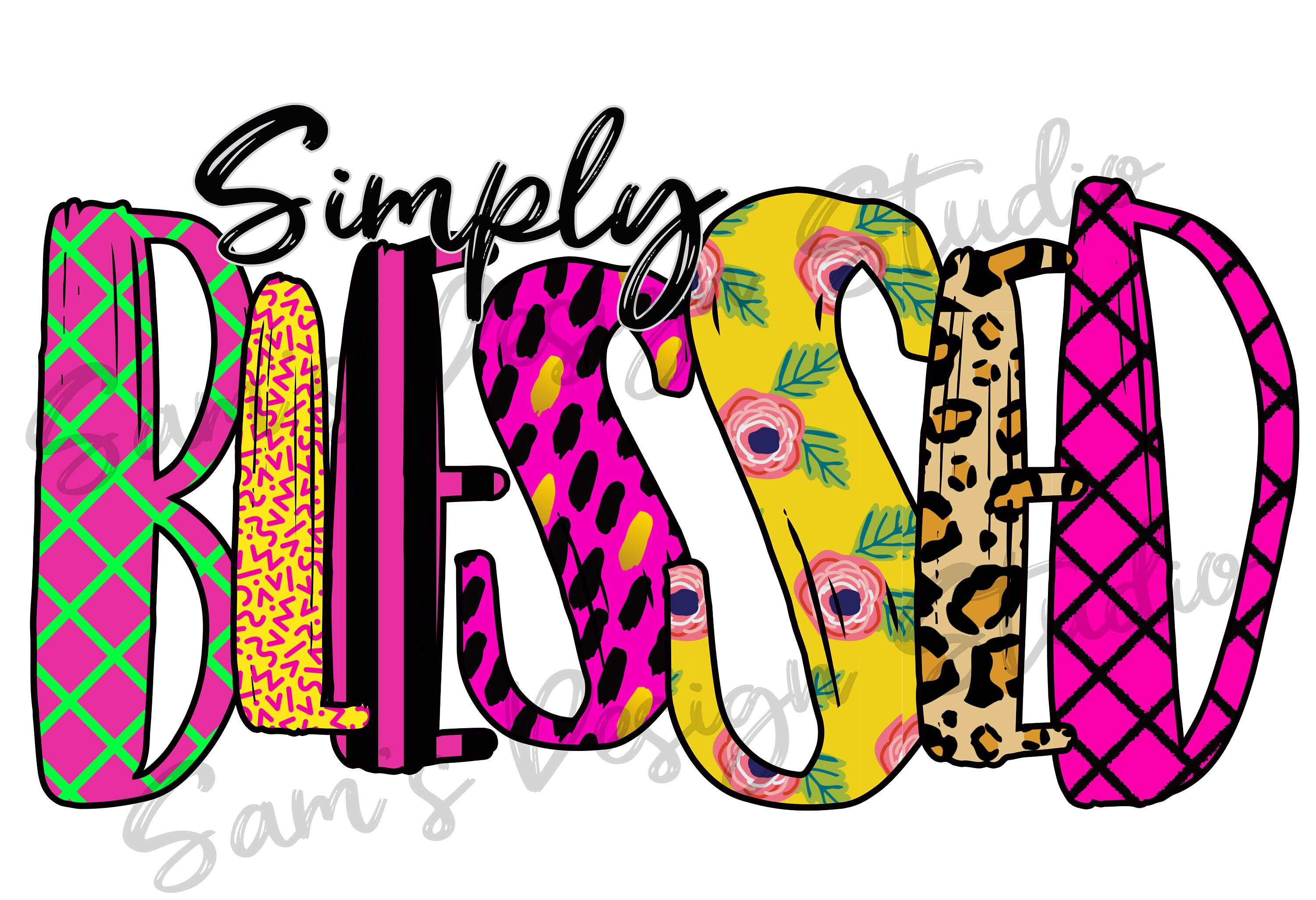 Simply Blessed PNG Sublimation Designs Downloads Digital | Etsy