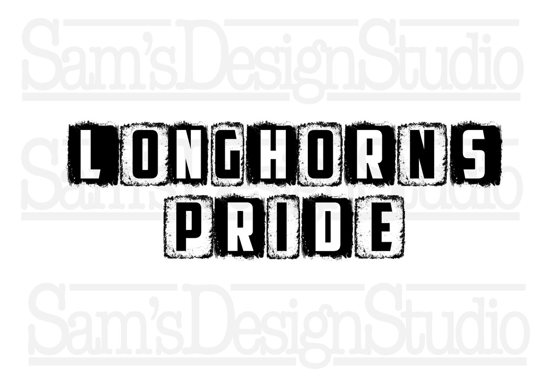 Longhorns Pride PNG Longhorns Grunge Box Letters Sublimation - Etsy