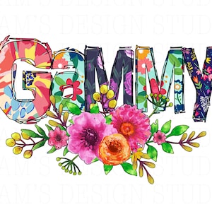 Gammy PNG , PNG Gammy , Gammy With Flowers PNG , Gammy Sublimation ...
