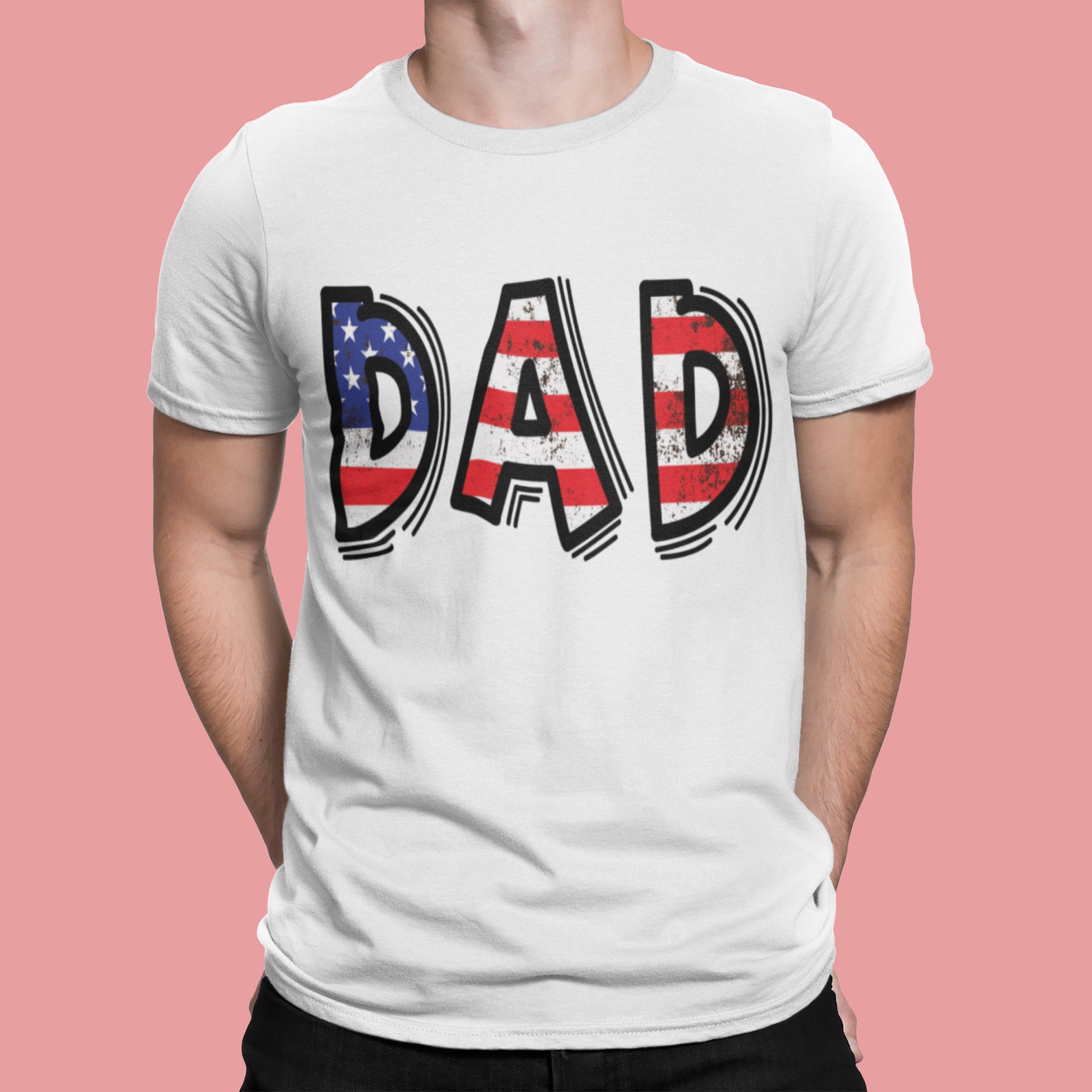 American Flag Dad PNG Dad Sublimation Designs Downloads - Etsy