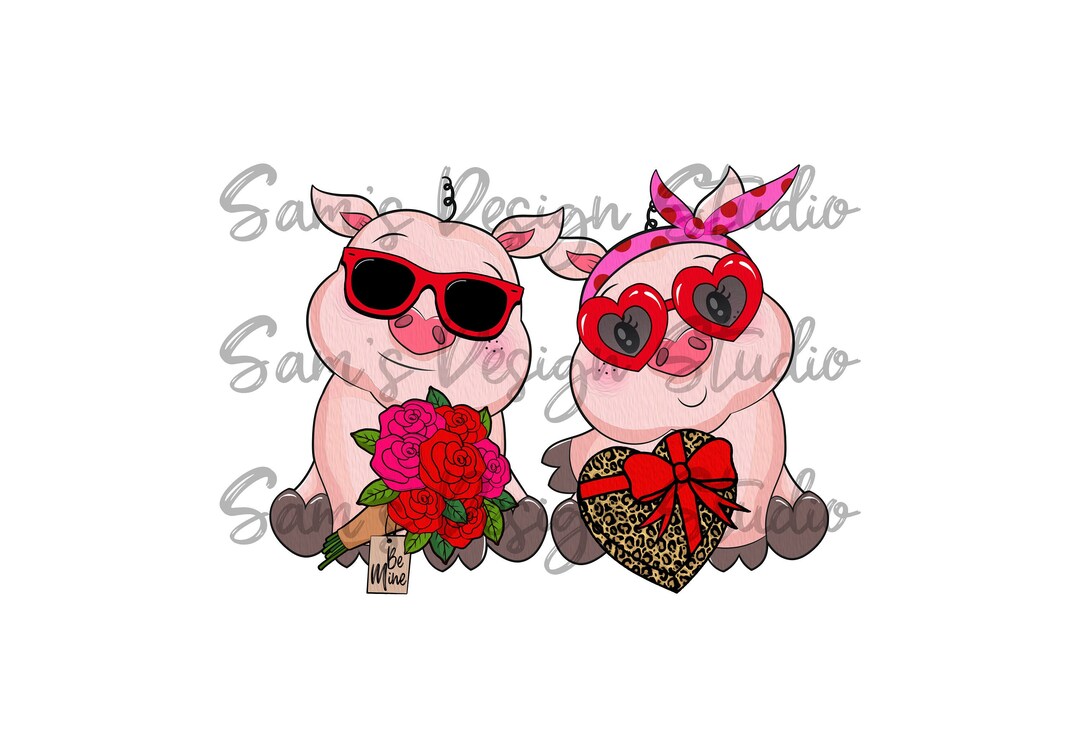 Valentine Pigs PNG , Sublimation Designs Downloads , Digital Download ...