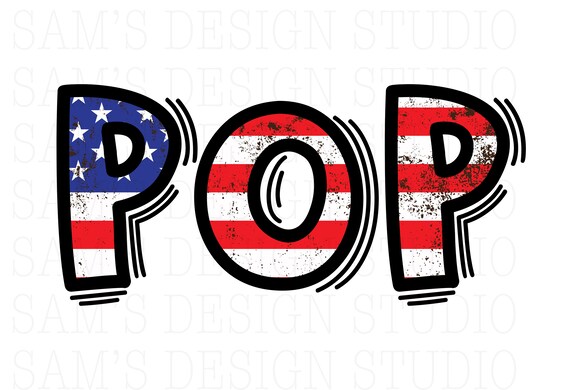 Pop Sublimation Designs Downloads Pop PNG American Flag | Etsy