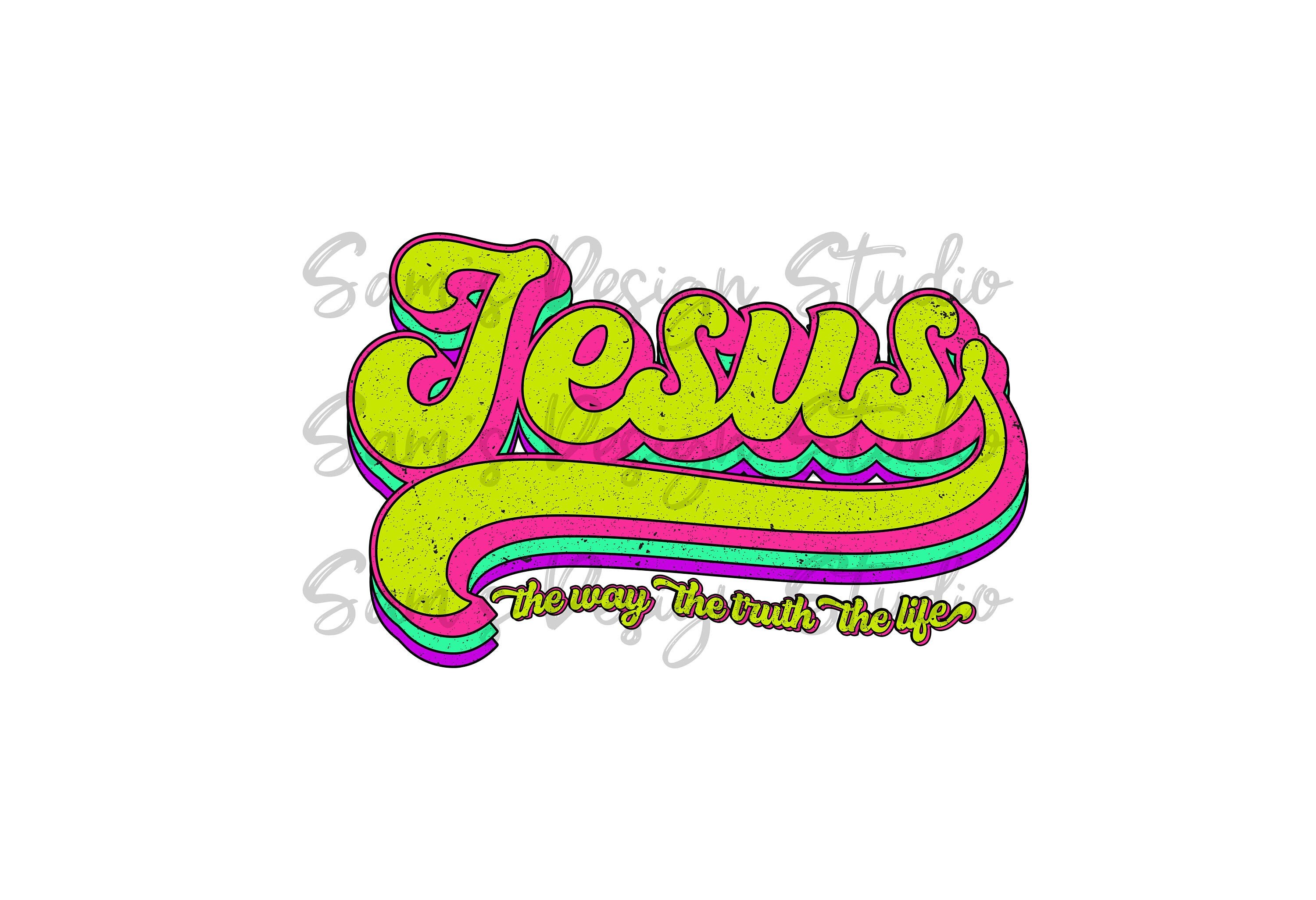 Jesus PNG Retro Jesus Sublimation Designs Downloads the Way - Etsy ...