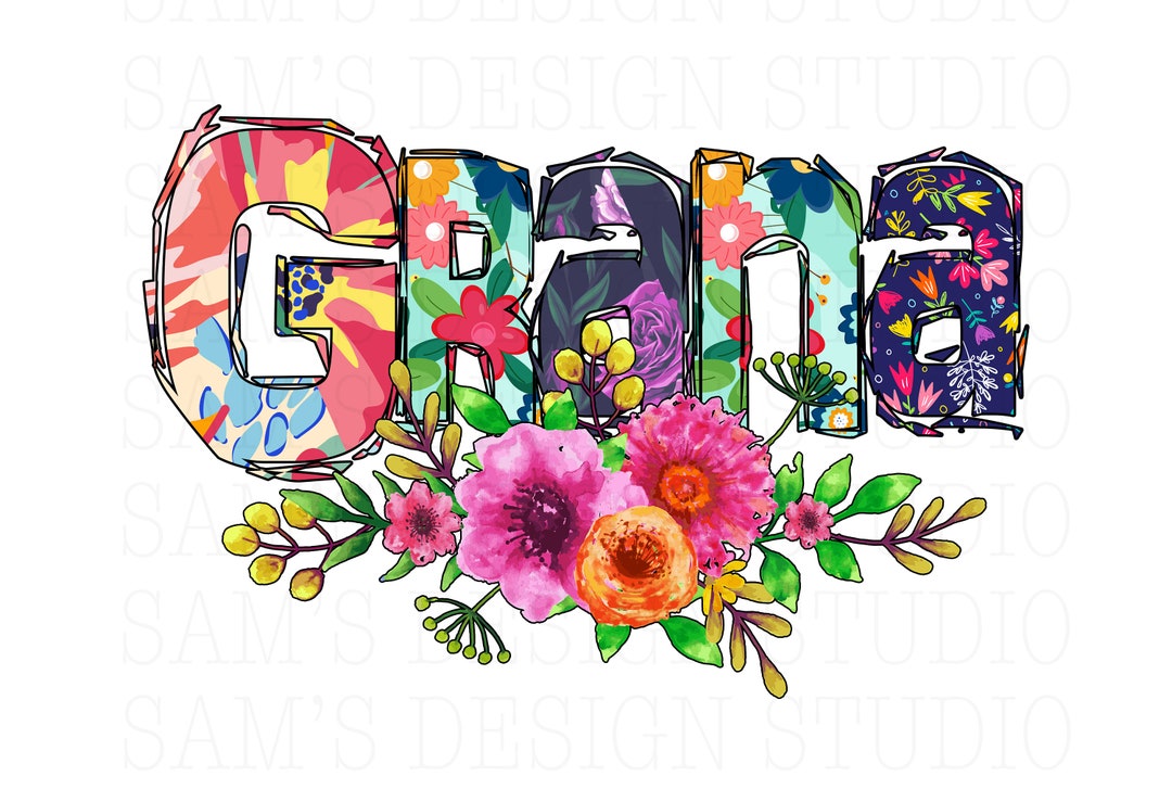 Grana PNG , Grana With Flowers PNG , Grana Sublimation Designs ...