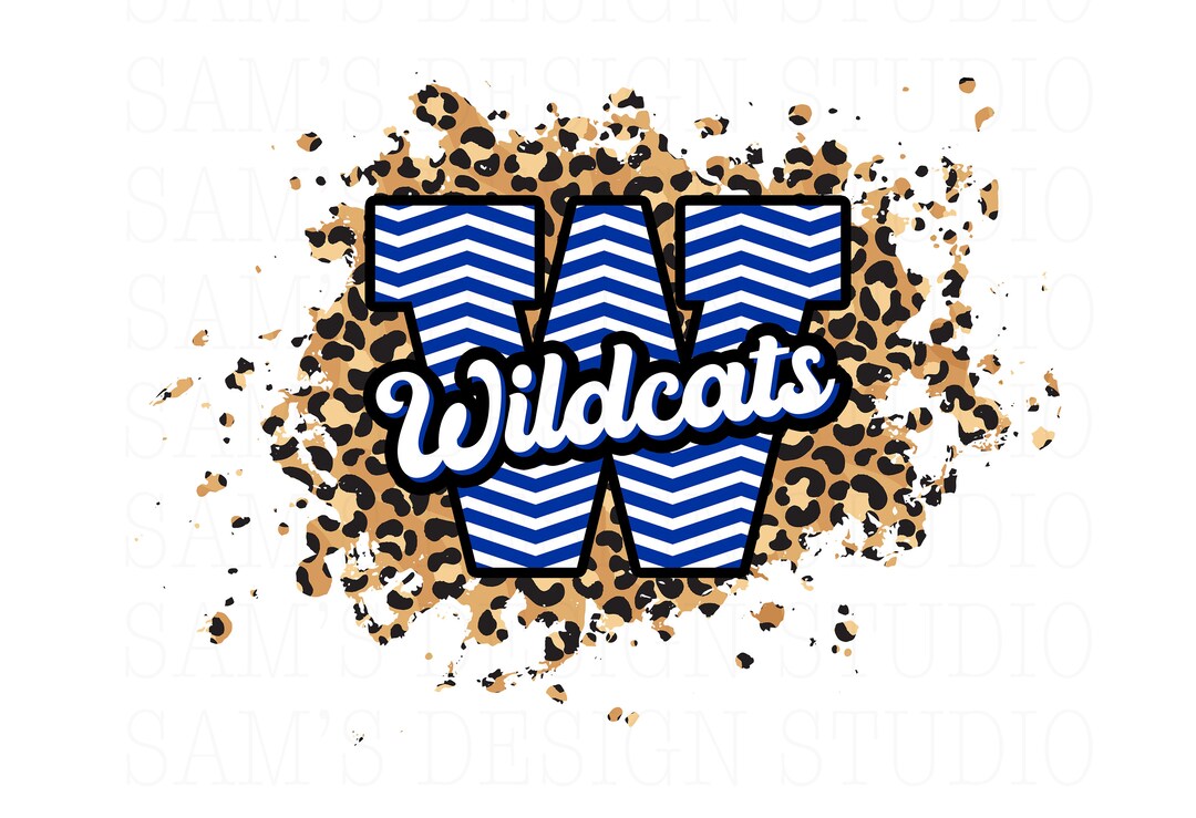 Wildcats PNG , Wildcats Logo With Leopard Print Splash Sublimation ...