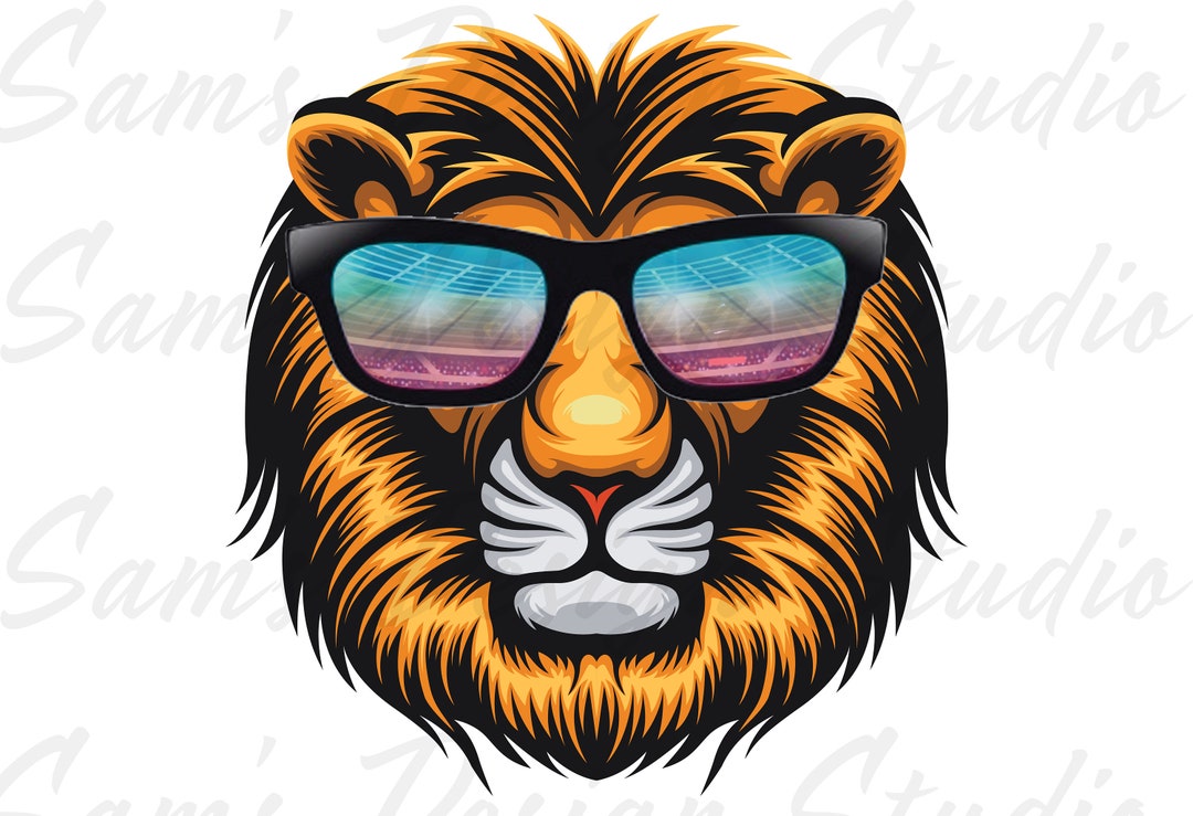 Lion With Sunglasses PNG , Lion Logo Sublimation Designs Downloads ...