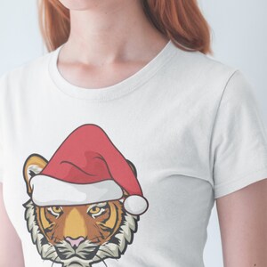 Tigers PNG With Santa Hat , Tiger Sublimation Designs Downloads ...