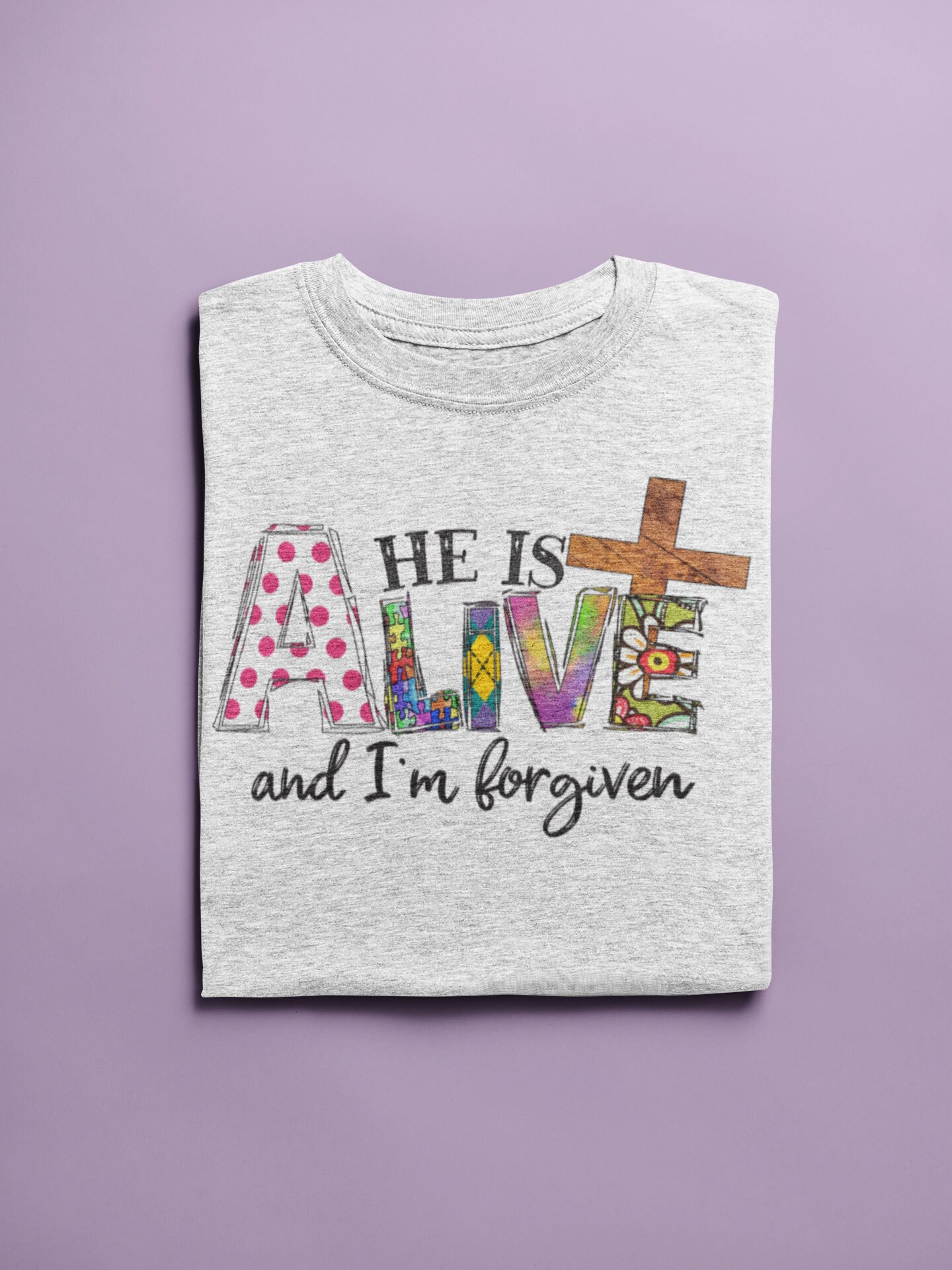 He is Alive PNG Sublimation Designs Download Easter PNG | Etsy