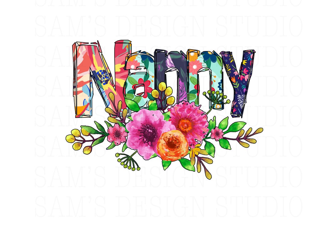 Nanny With Flowers PNG , Nanny Sublimation Designs Downloads , Nanny ...