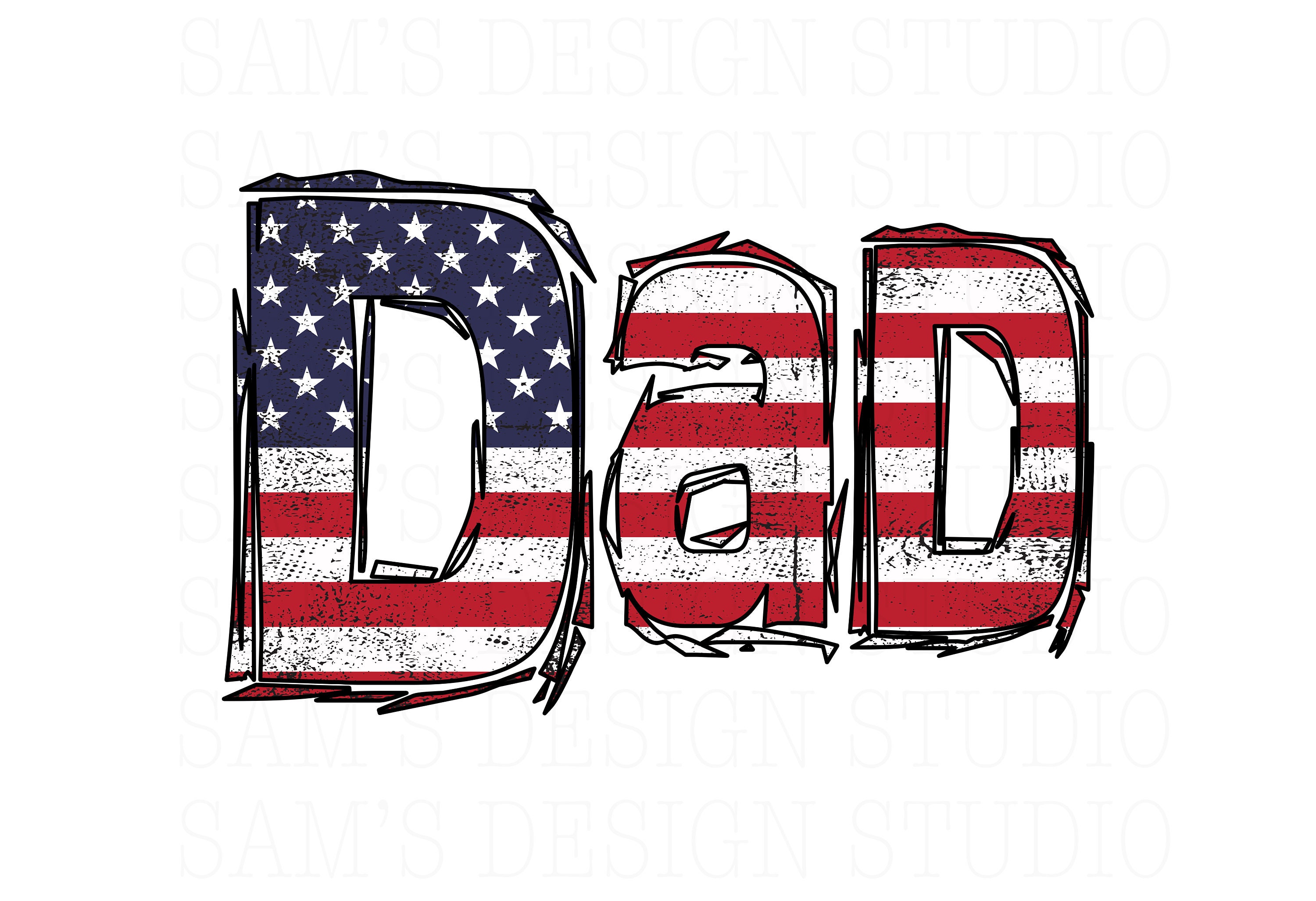 Dad PNG American Flag Dad Sublimation Designs Downloads - Etsy