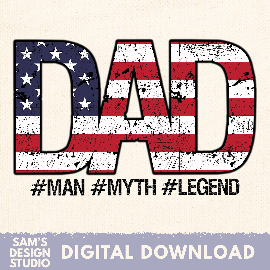 American Flag Dad PNG: Sublimation Design (digital Download) - Etsy