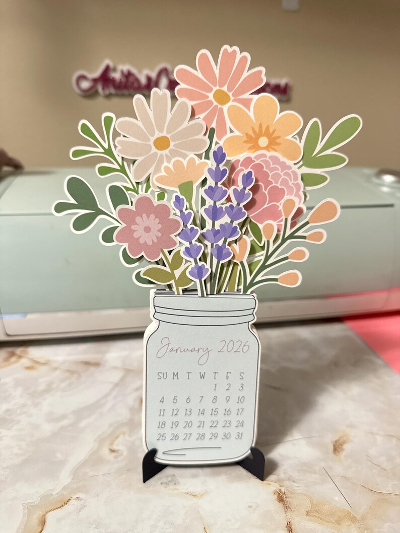 2026 Mason Jar Desk Calendar - Etsy