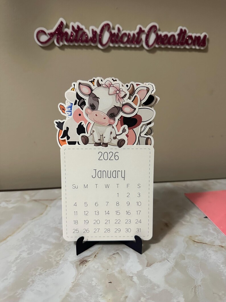 2026 Cow Desk Calendar - Etsy