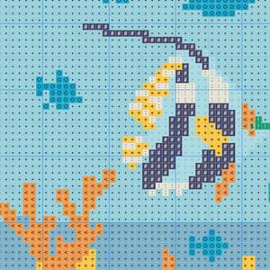 Underwater World Cross Sttch Pattern PDF, Coral Reef Landscape, Sea ...