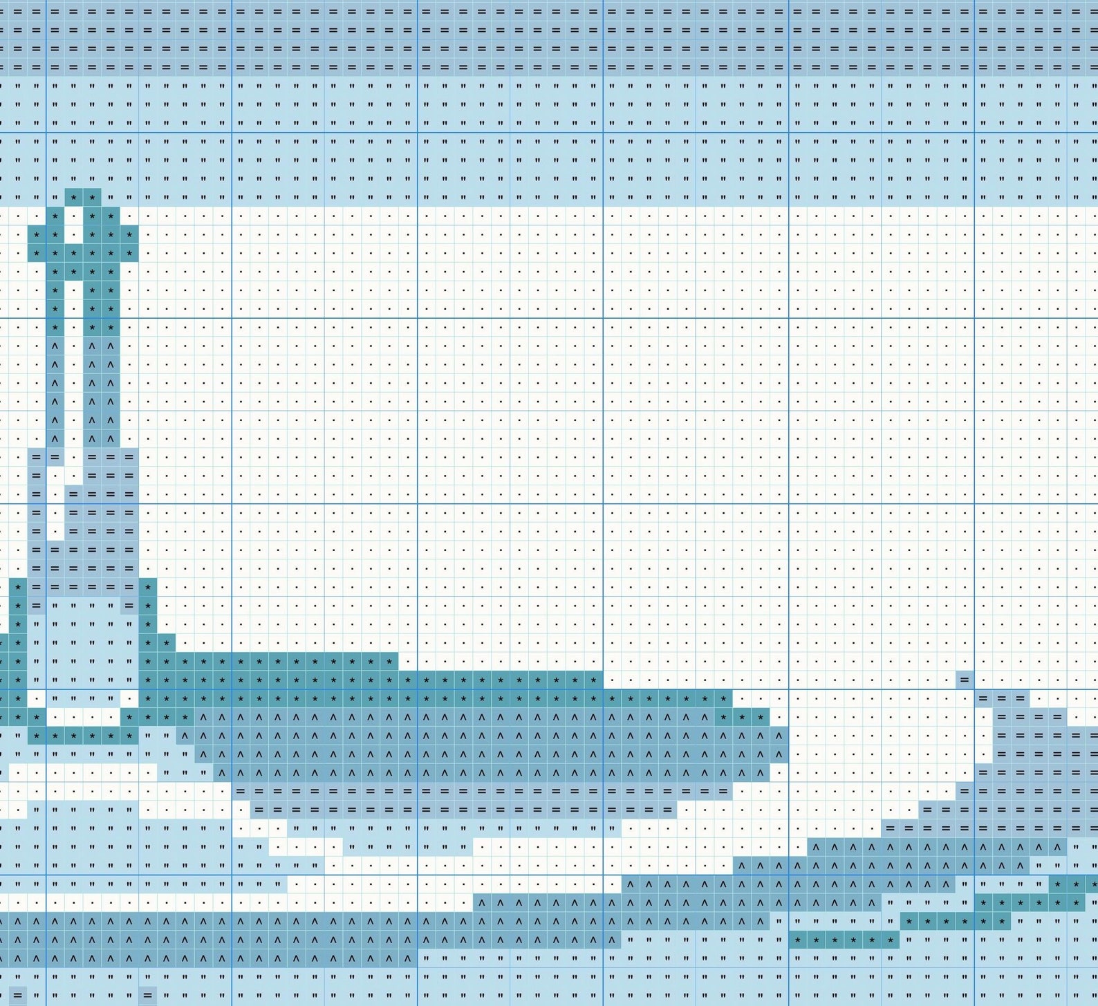 Blue Water Drop Cross Stitch Pattern Pdf - Etsy