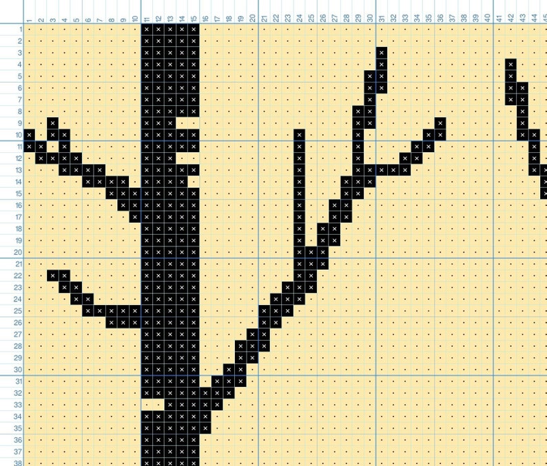Deer Xstitch Pattern: Modern Xstitch Chart for Embroidery Hoop | Etsy