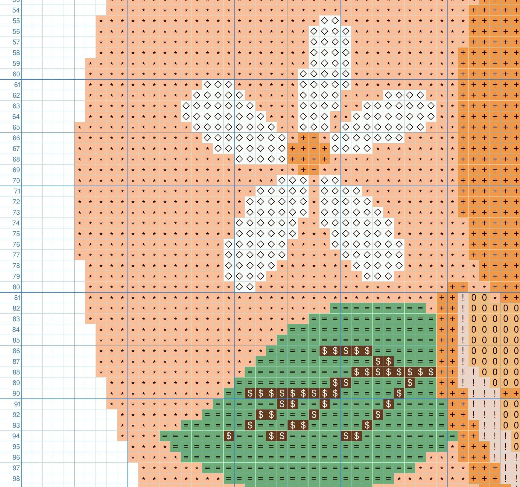 Orange Cross Stitch Pattern: Perfect for Embroidery Hoop Art | Etsy