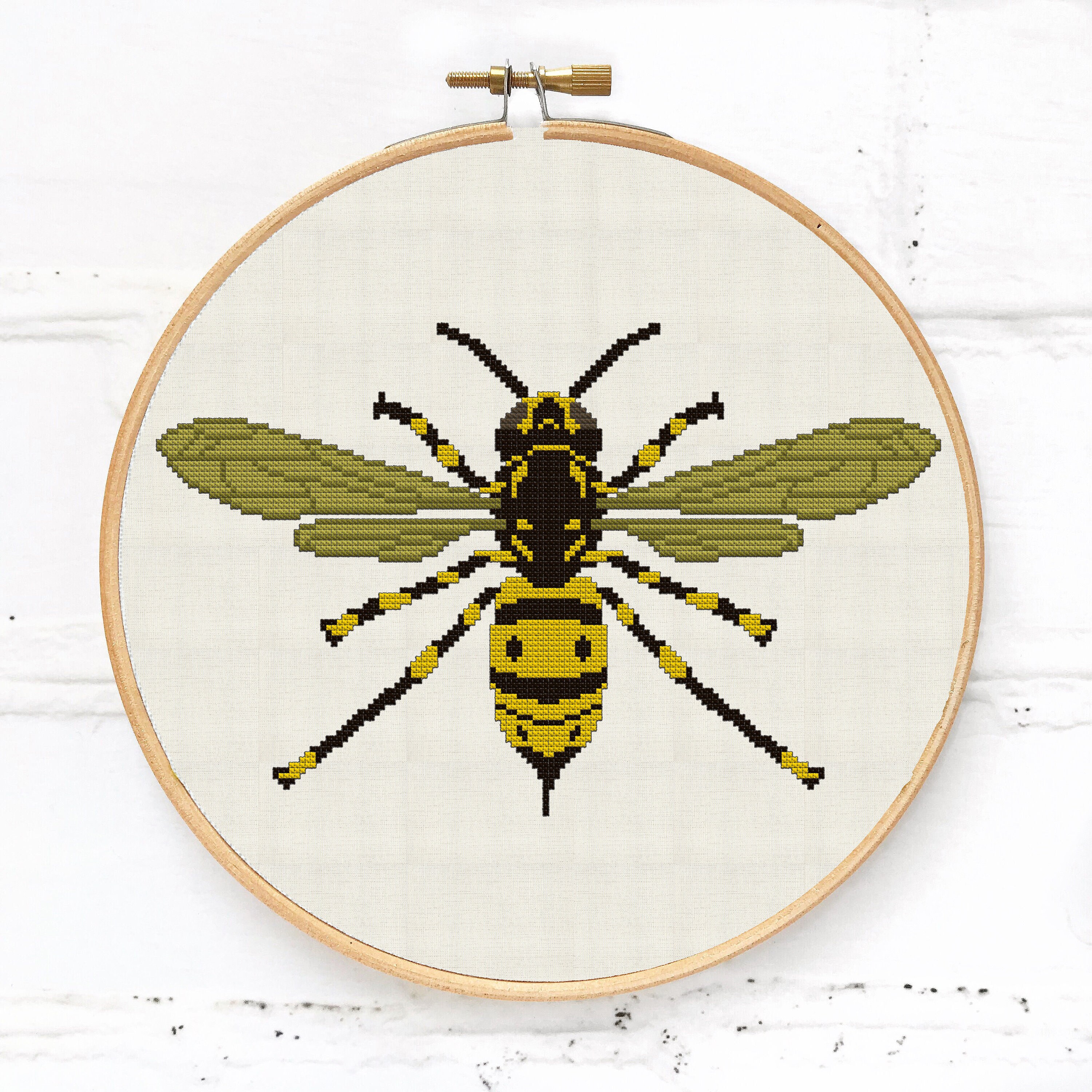 Wasp Cross Stitch Pattern Honey Bee Cross Stitch Pattern for | Etsy