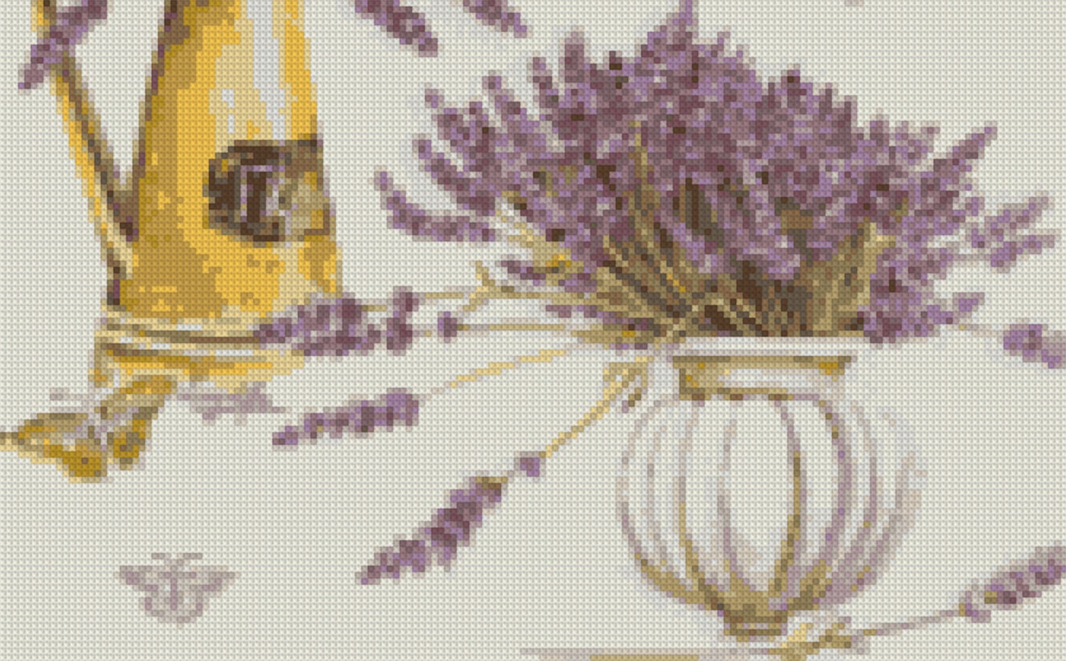 Lavender Bouquet Cross Stitch Pattern for Provence Embroidery | Etsy