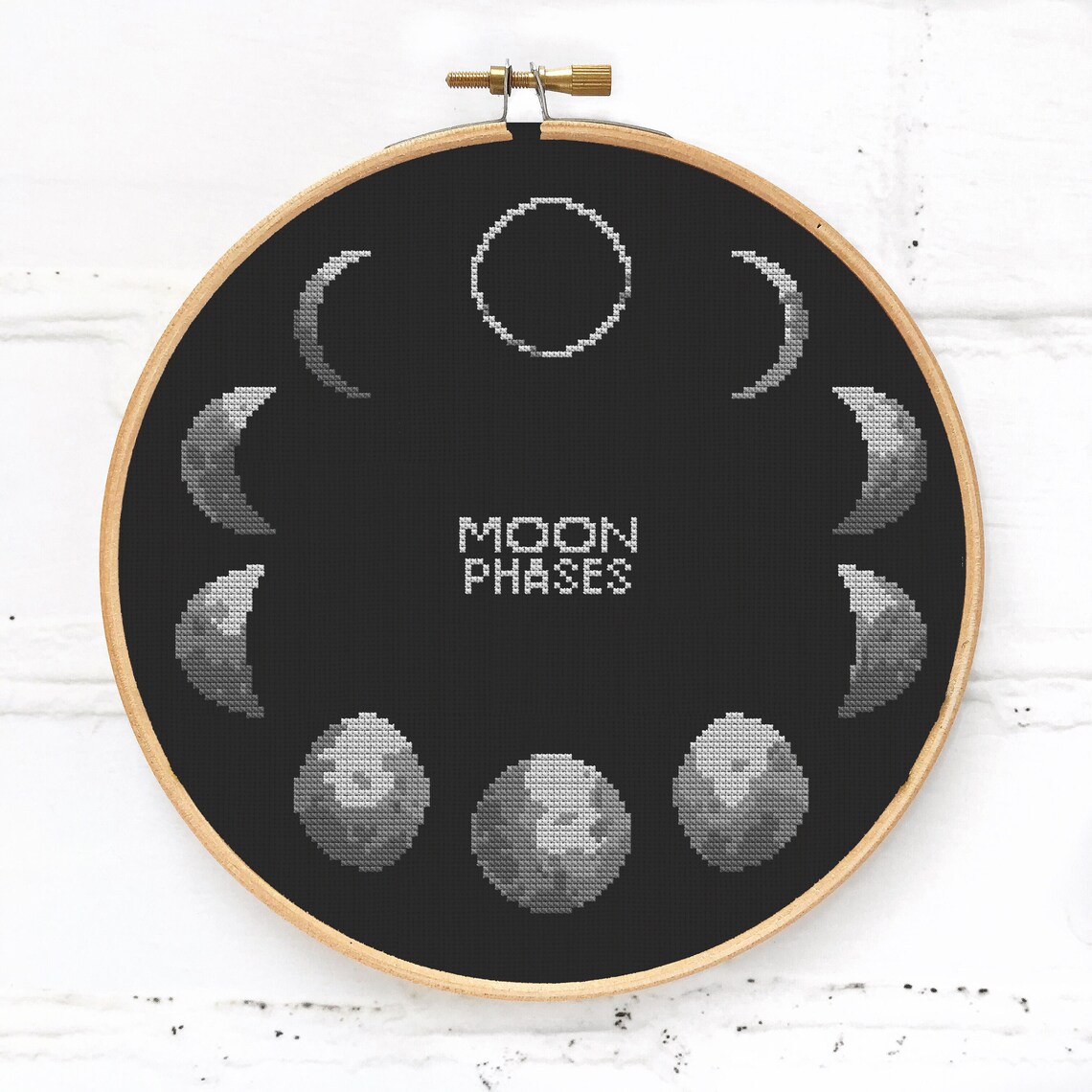 Moon Phases Counted Cross Stitch Pattern PDF: Modern Xstitch - Etsy