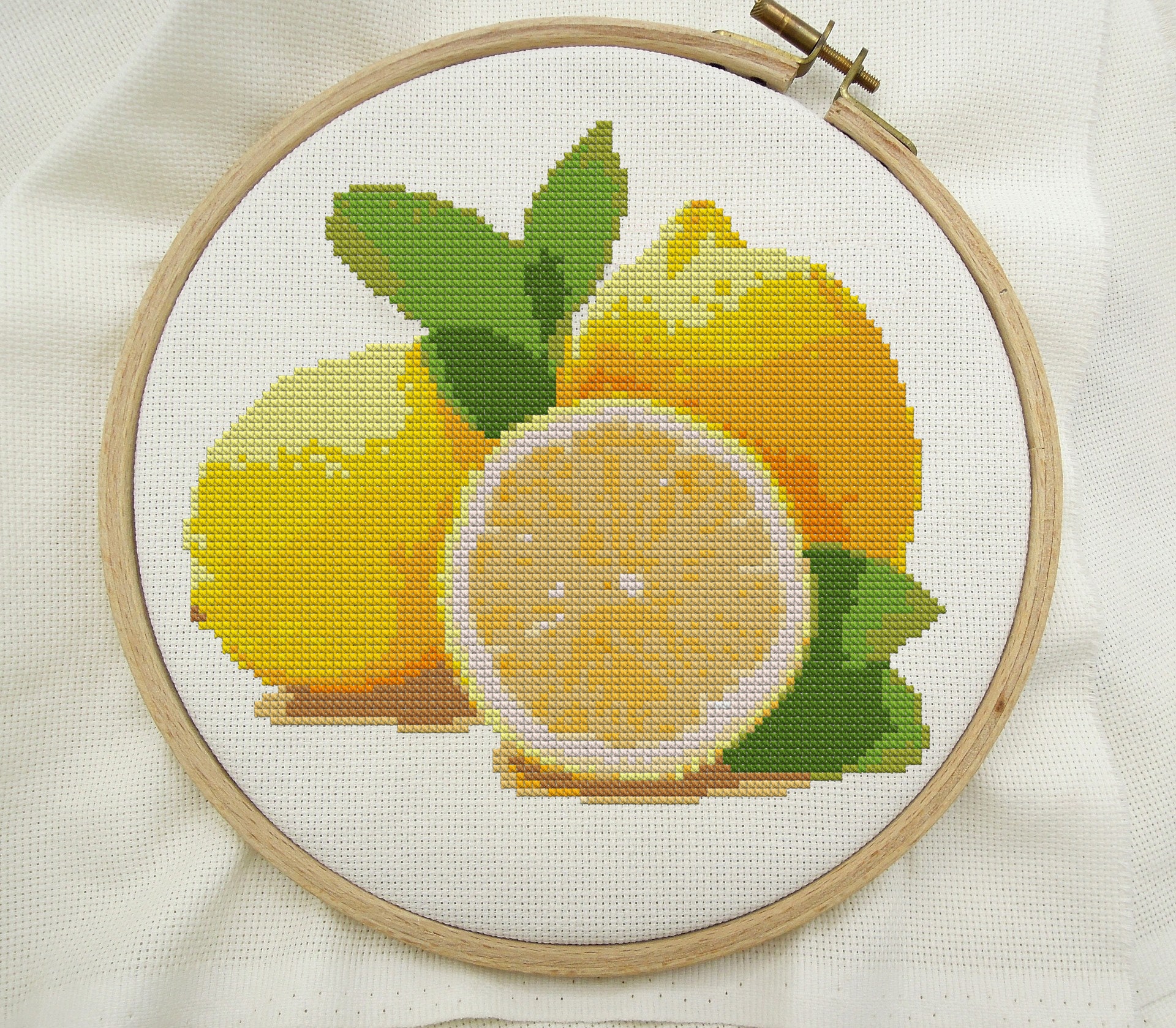 Girl with Lemons Printable Chart PDF Format Needlework Embroidery ...