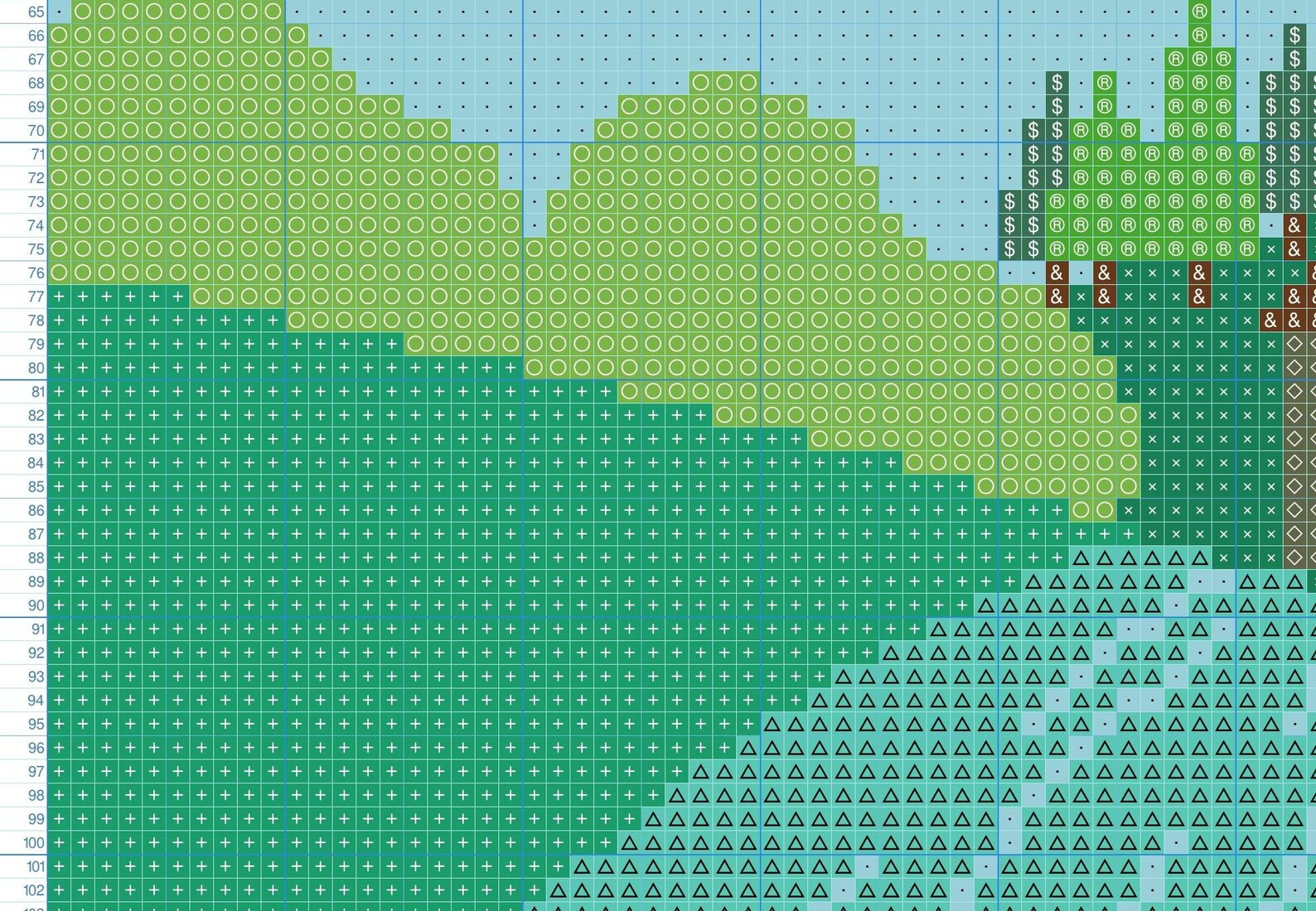 Mountain River Landscape Cross Stitch Pattern PDF - Etsy