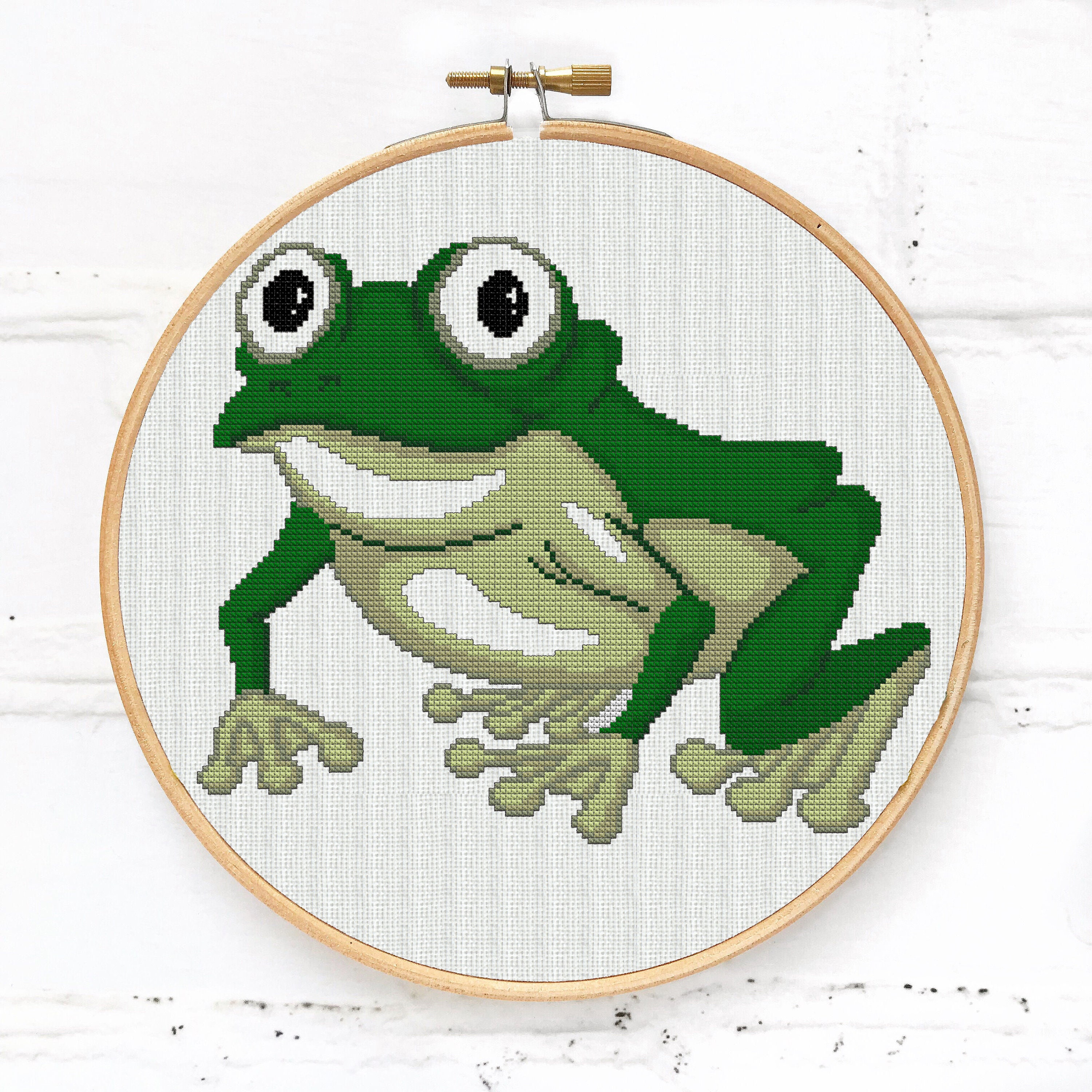 Frog Cross Stitch Pattern: Modern Xstitch Chart for Embroidery | Etsy