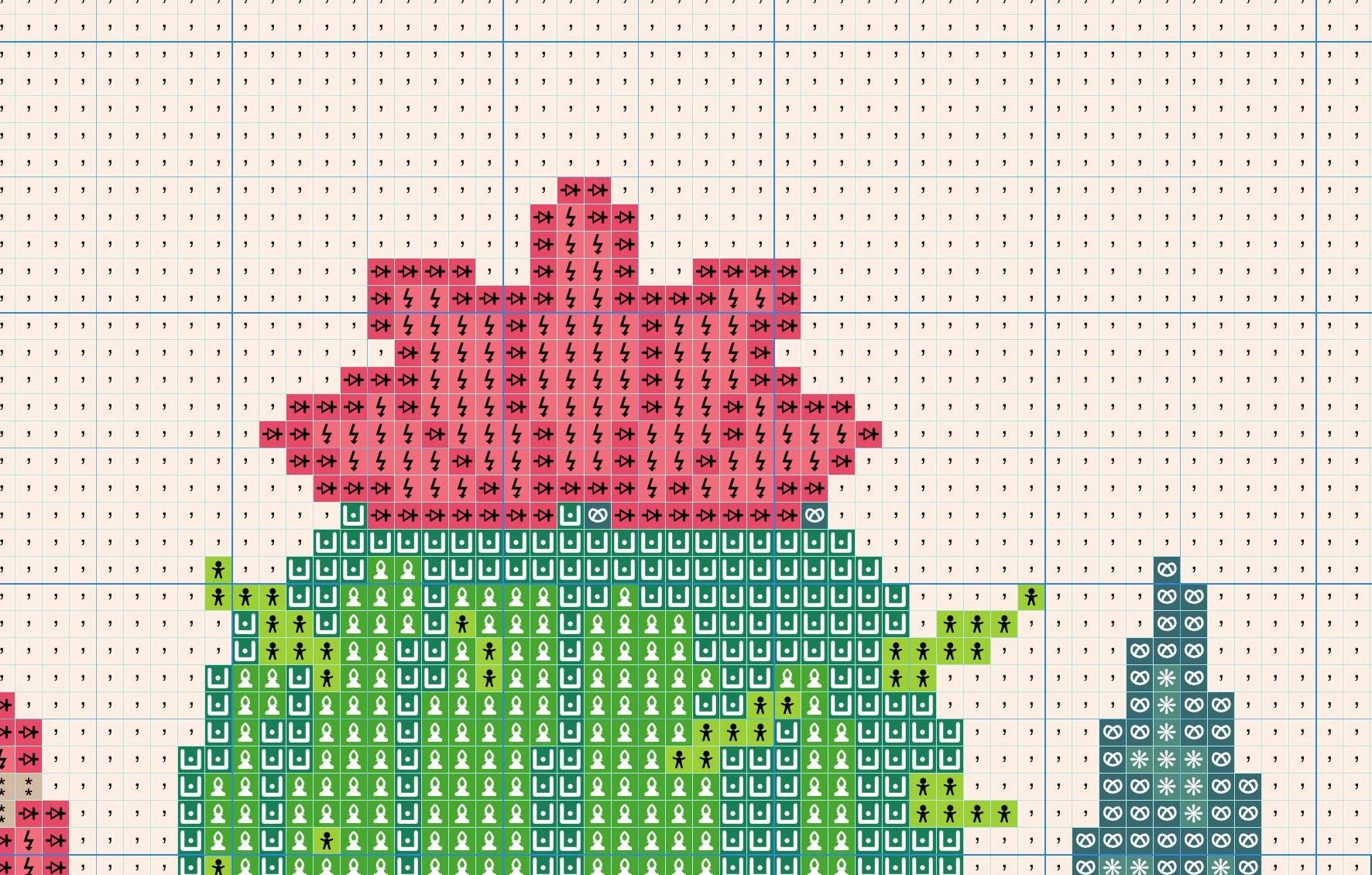 Cactus Cross Stitch Pattern Modern Floral Cross Stitch PDF | Etsy