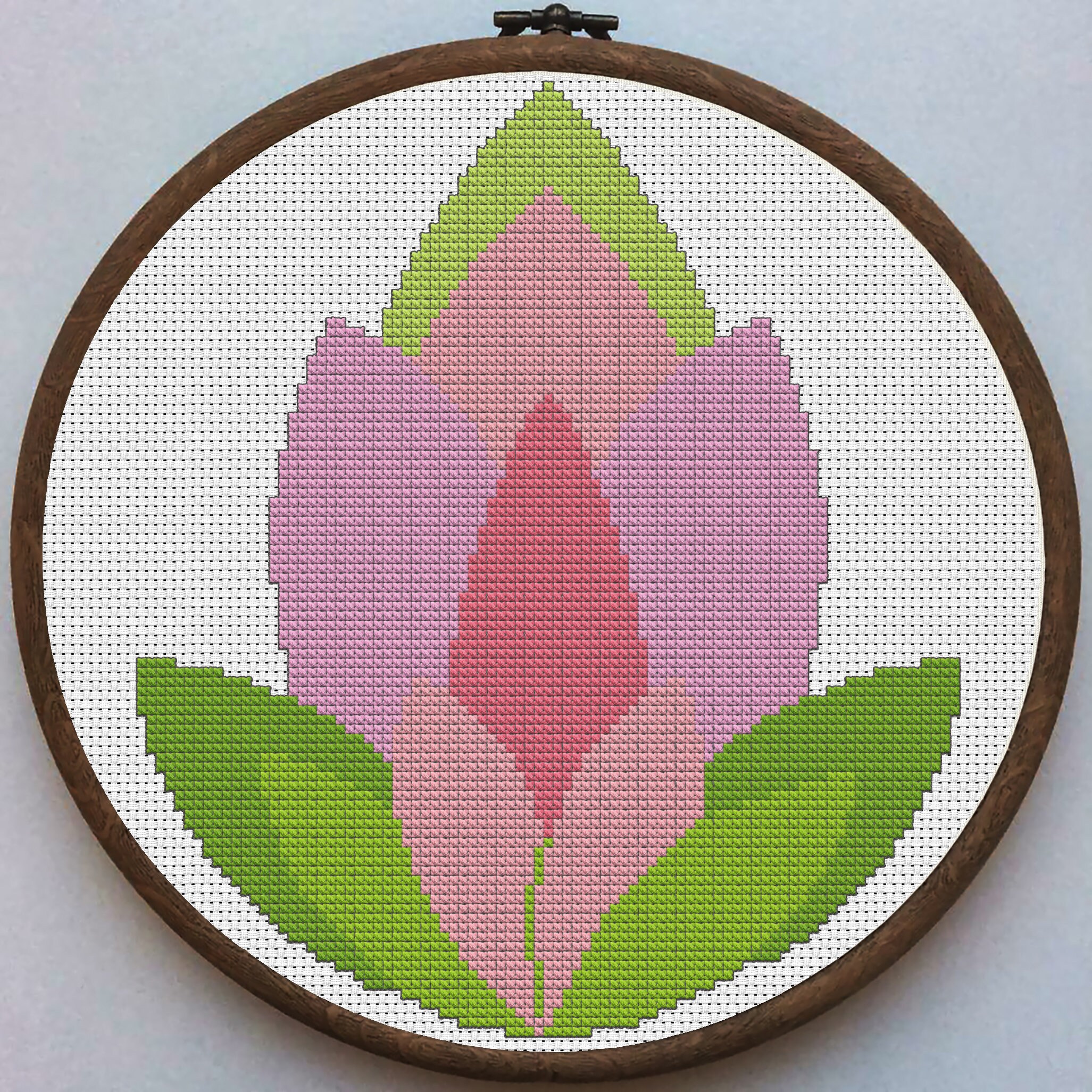 Pink Lotus Cross Stitch Pattern Modern Xstitch Chart Pdf for - Etsy