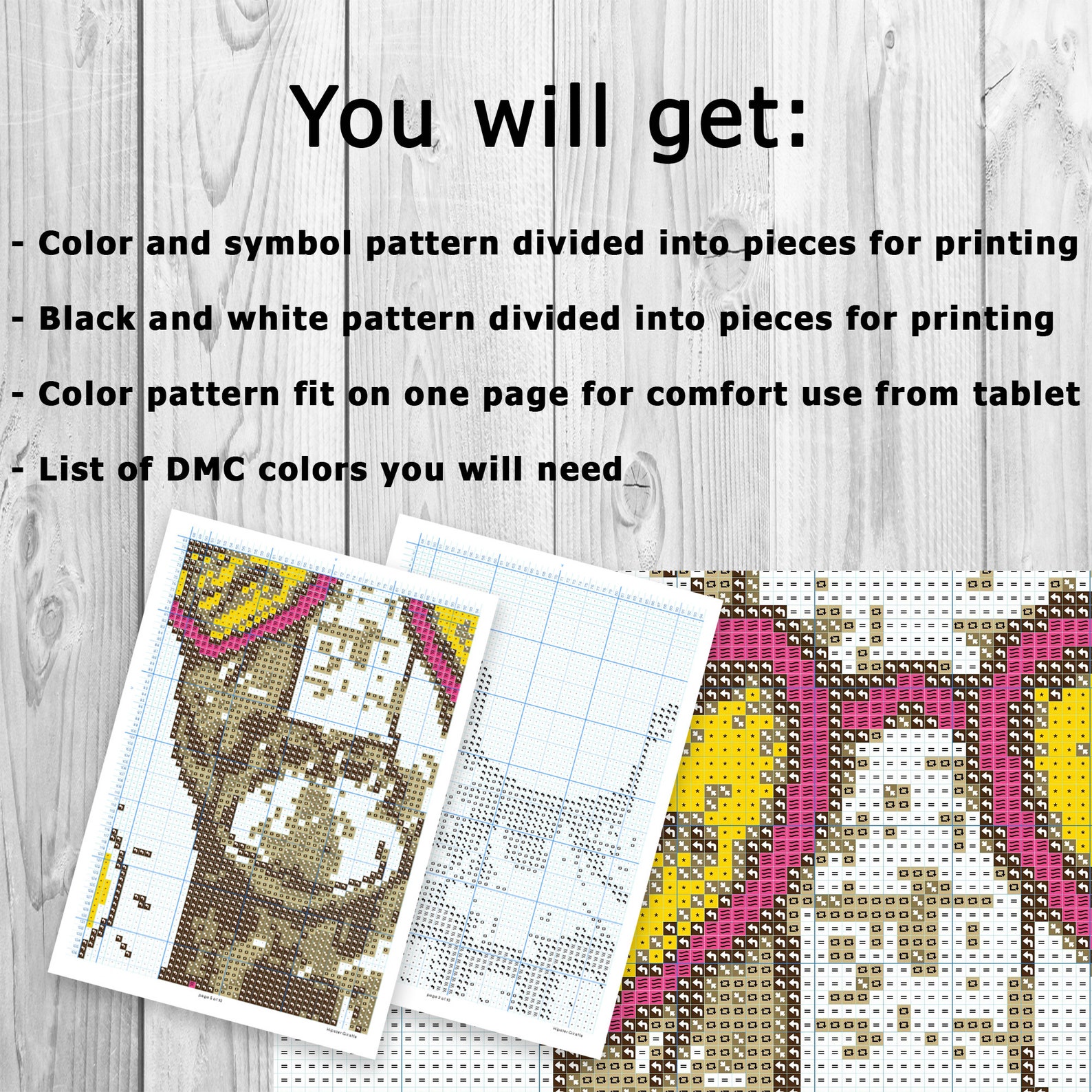 Colorful Puzzle Cross Stitch Pattern PDF Easy Modern Xstitch | Etsy