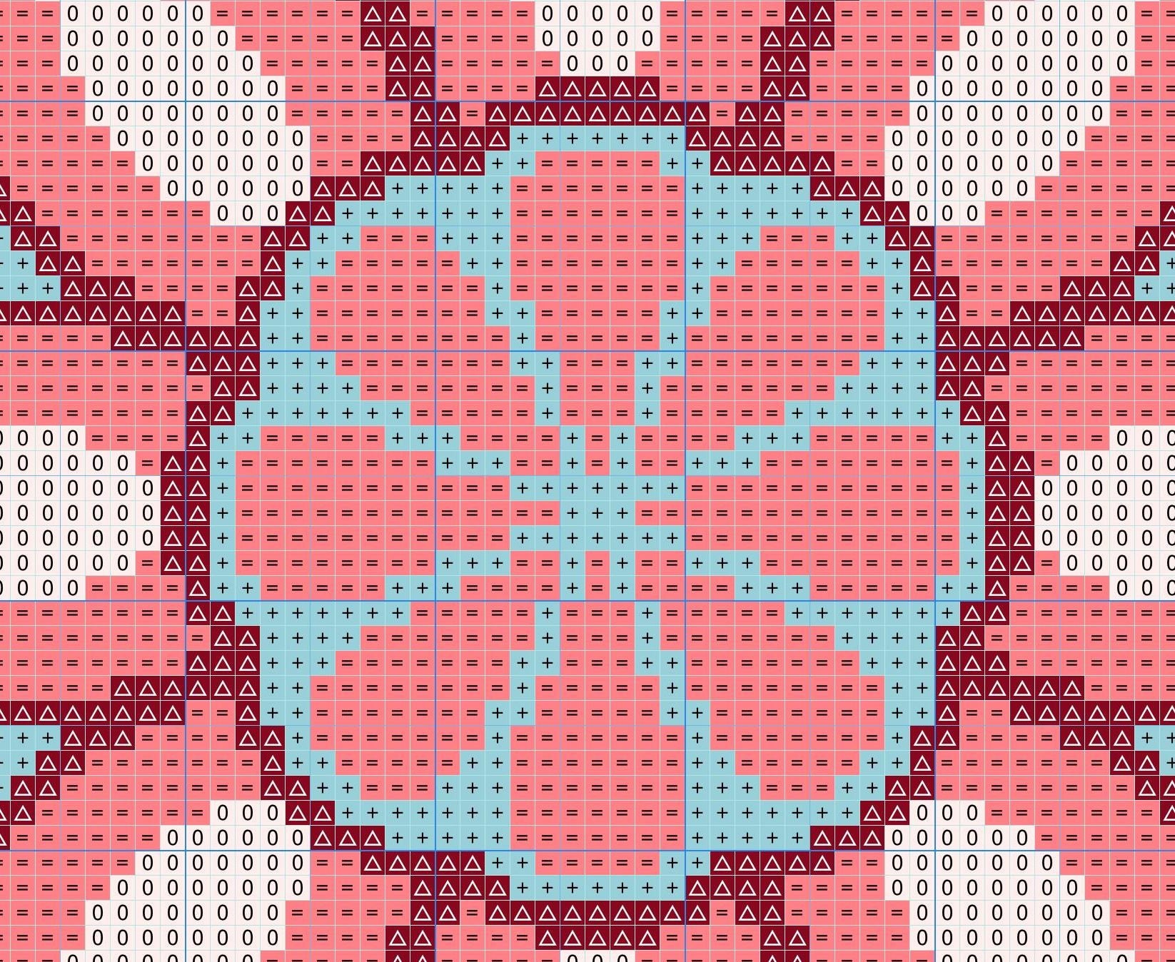 Abstract cross stitch pattern PDF Mandala flower for pillows | Etsy