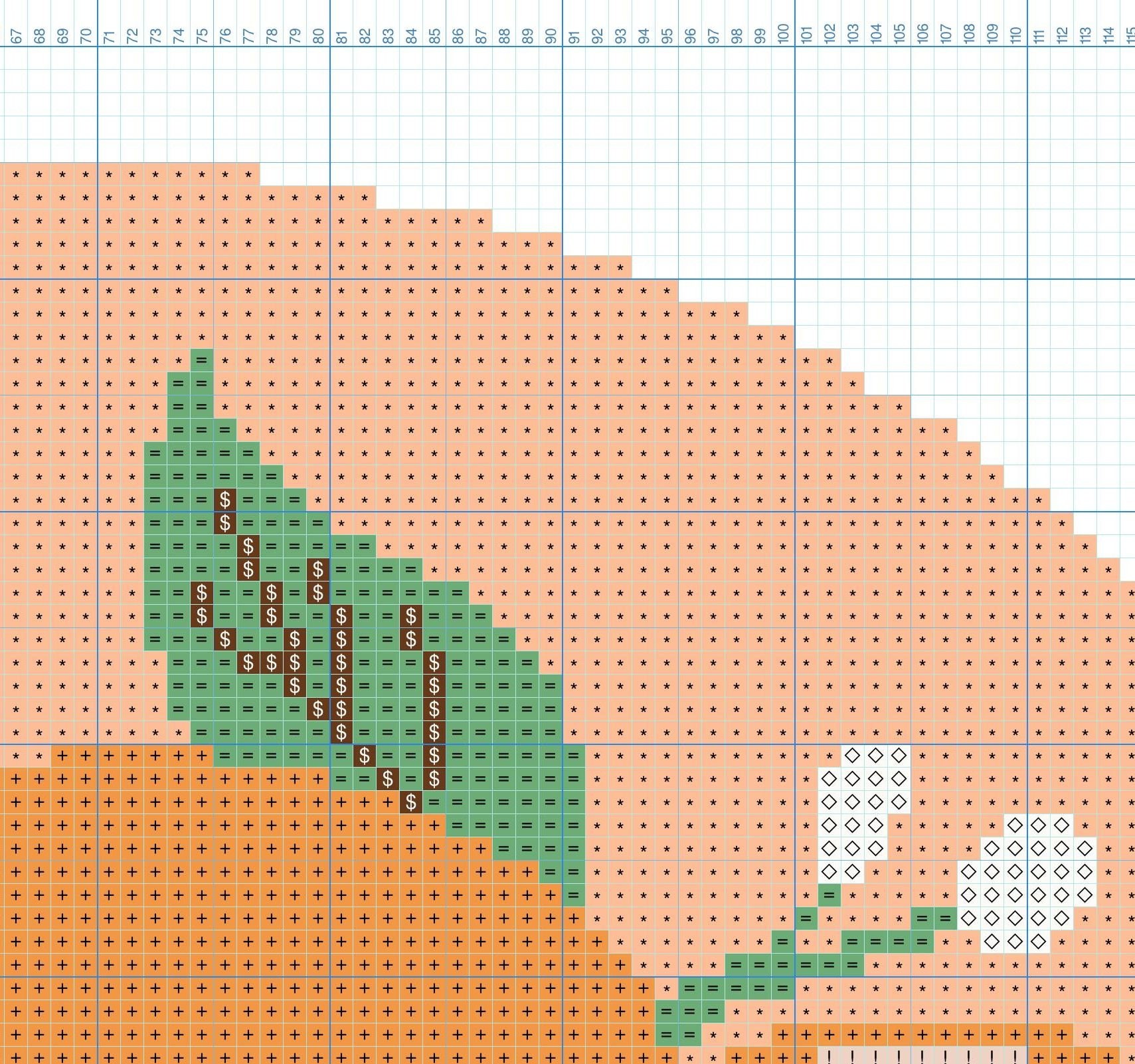 Orange Cross Stitch Pattern: Perfect for Embroidery Hoop Art | Etsy