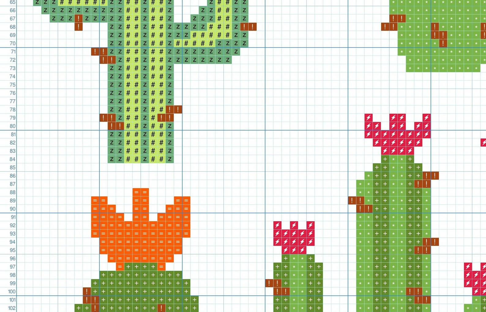 Cactus Cross Stitch Pattern PDF Modern Floral Cross Stitch - Etsy