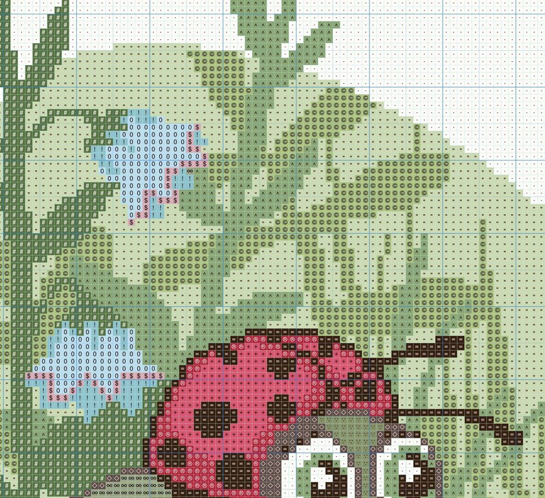 Ladybug Cross Stitch Pattern PDF Cute Children's Picture | Etsy