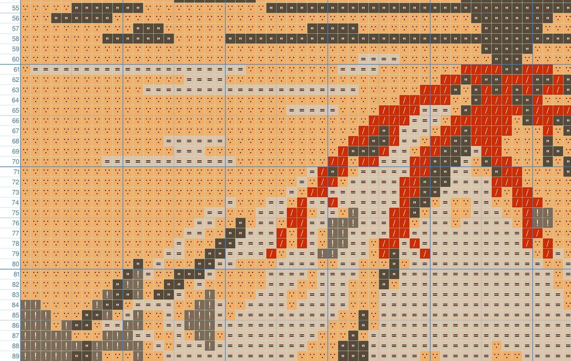 Volcano Landscape Cross Stitch Pattern, Mountain Lake Embroidery (PDF ...