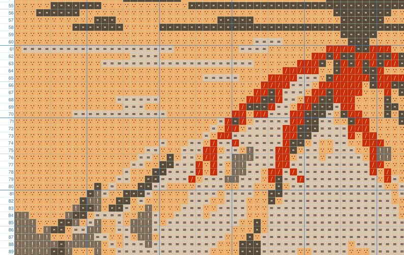 Volcano Landscape Cross Stitch Pattern, Mountain Lake Embroidery (PDF ...