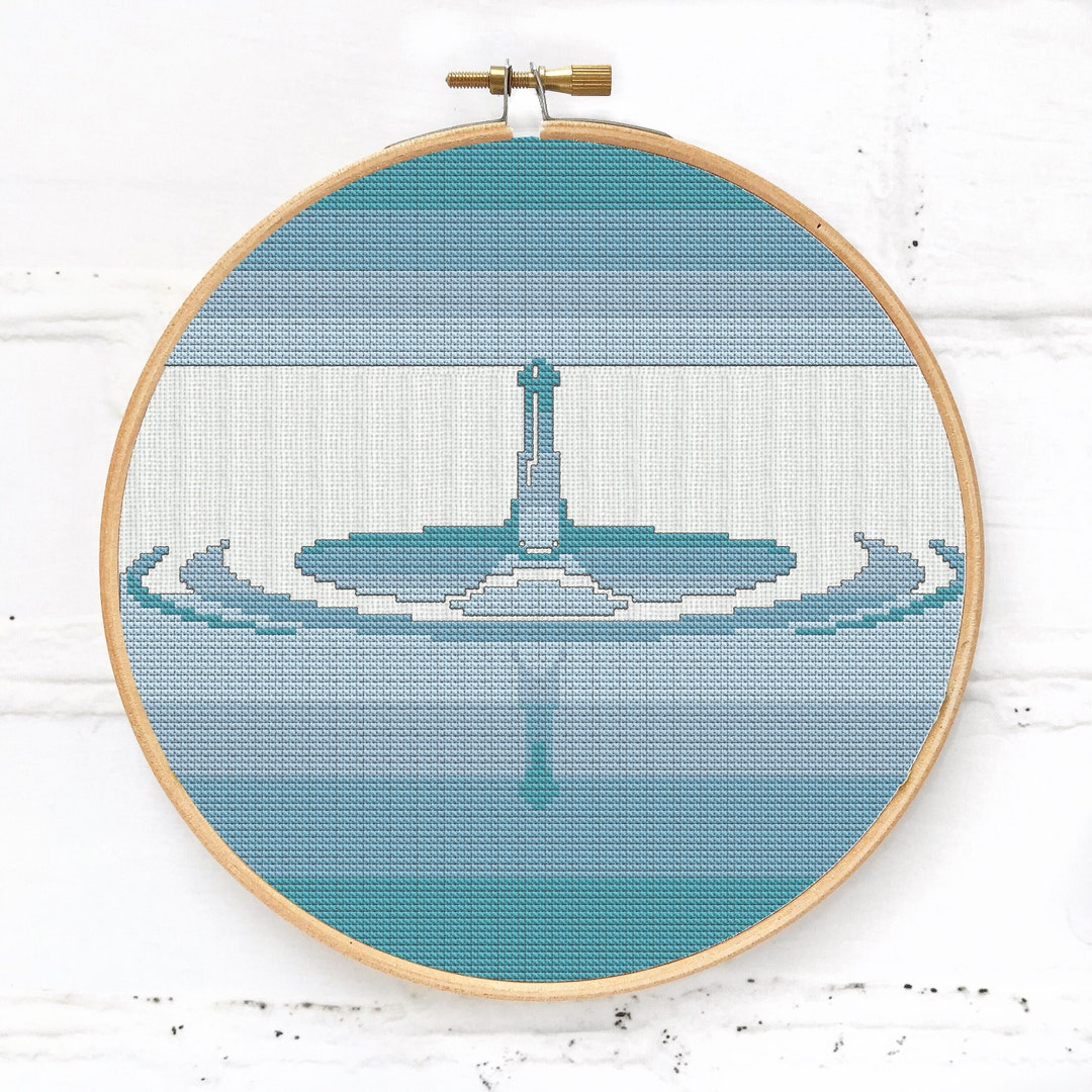 Blue Water Drop Cross Stitch Pattern Pdf - Etsy
