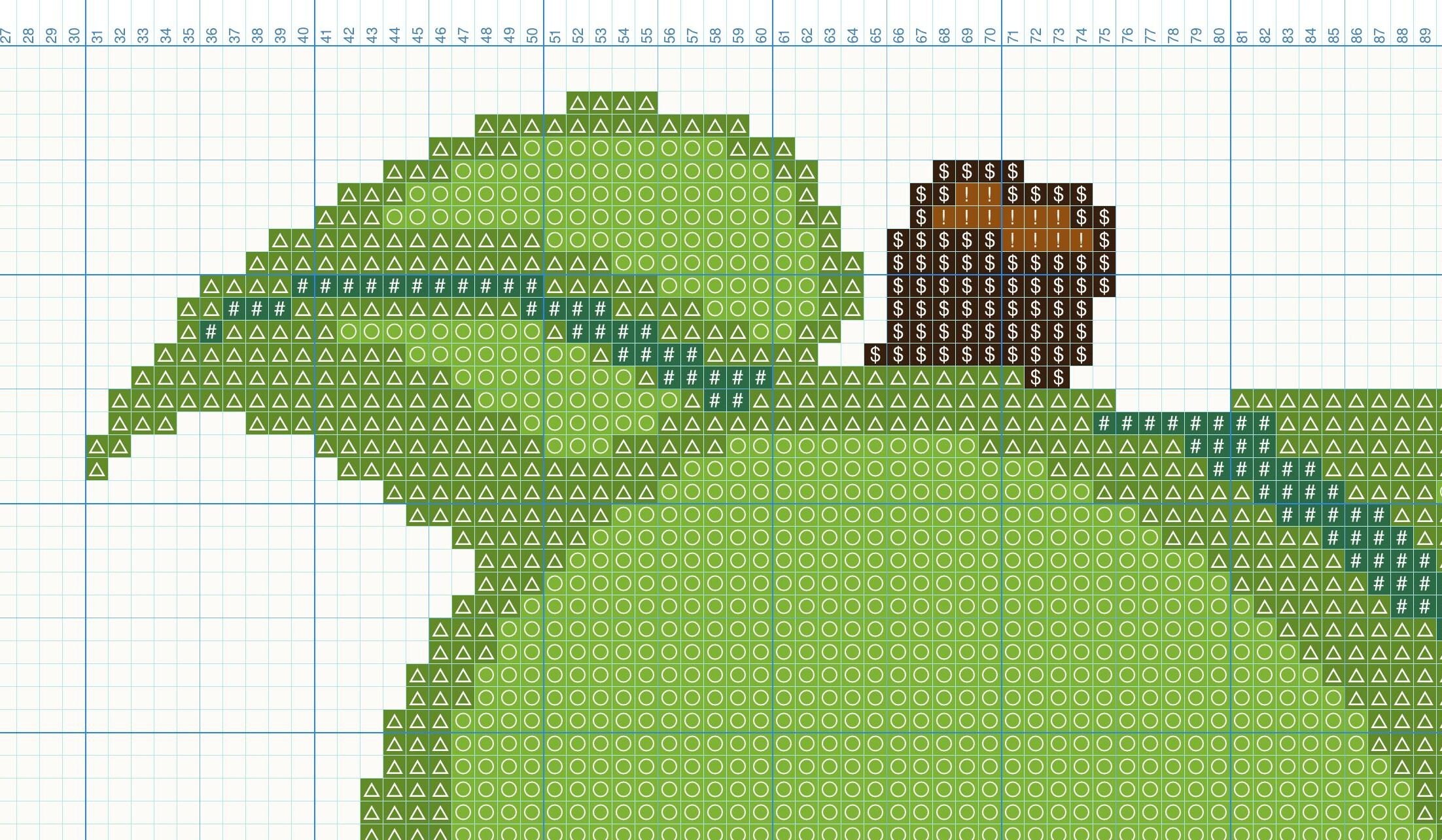 Apple Cross Stitch Pattern Red Apple With a Caterpillar | Etsy