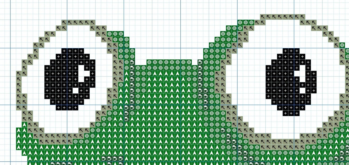 Frog Cross Stitch Pattern: Modern Xstitch Chart for Embroidery | Etsy