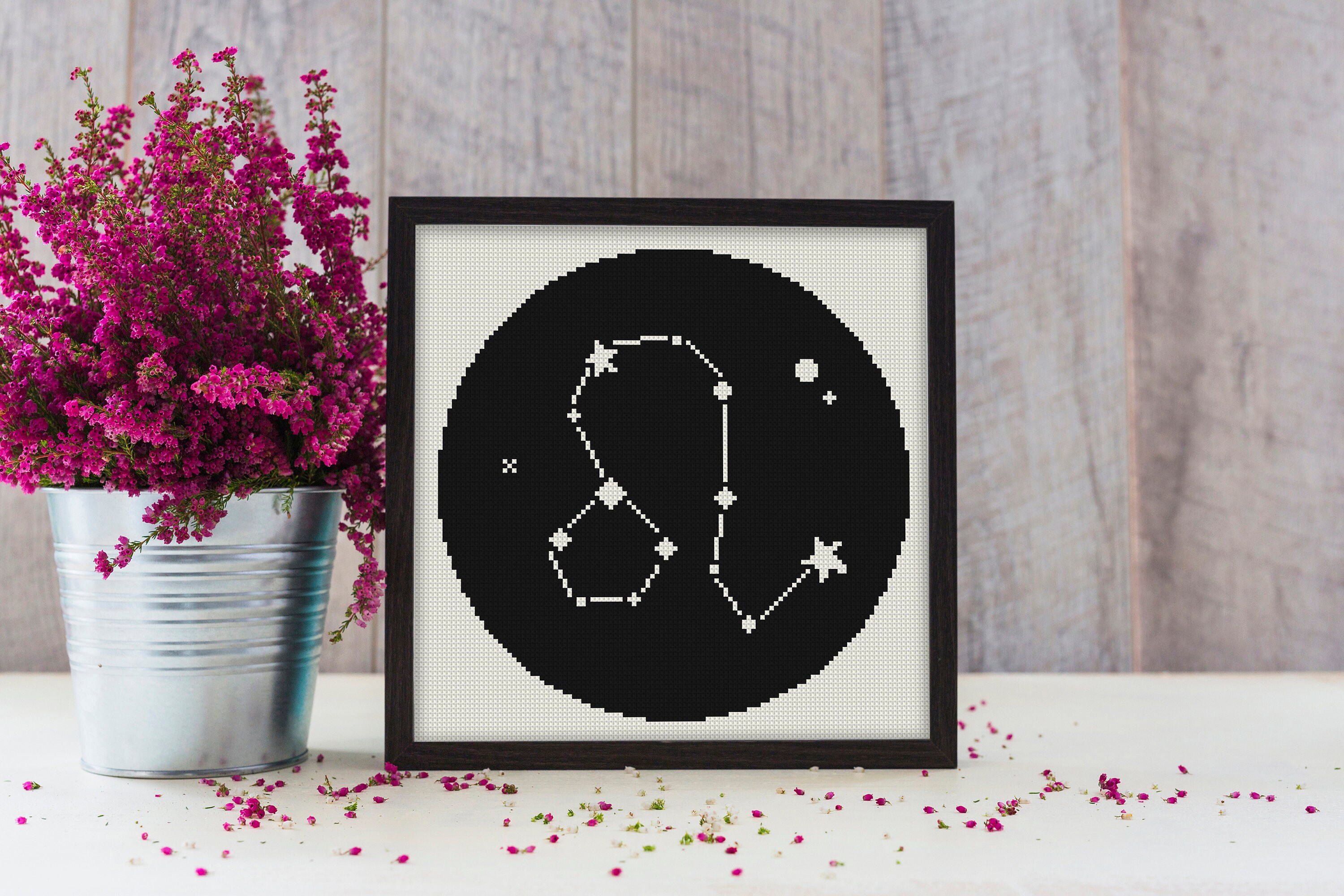 Leo Constellation Cross Stitch Pattern, Zodiac Horoscope (PDF Pattern ...