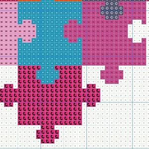 Colorful Puzzle Cross Stitch Pattern PDF, Easy Modern Xstitch Chart for ...