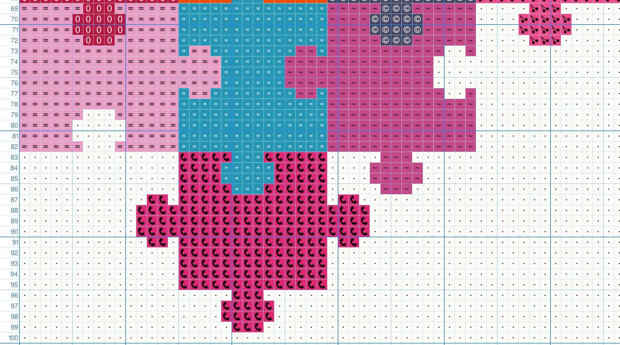 Colorful Puzzle Cross Stitch Pattern PDF Easy Modern Xstitch | Etsy