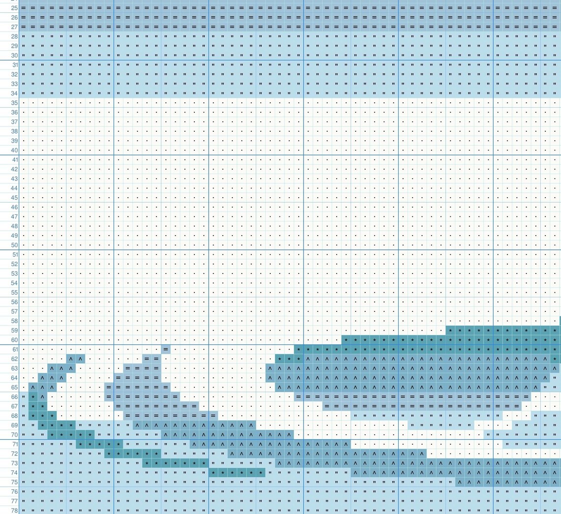 Blue Water Drop Cross Stitch Pattern Pdf - Etsy
