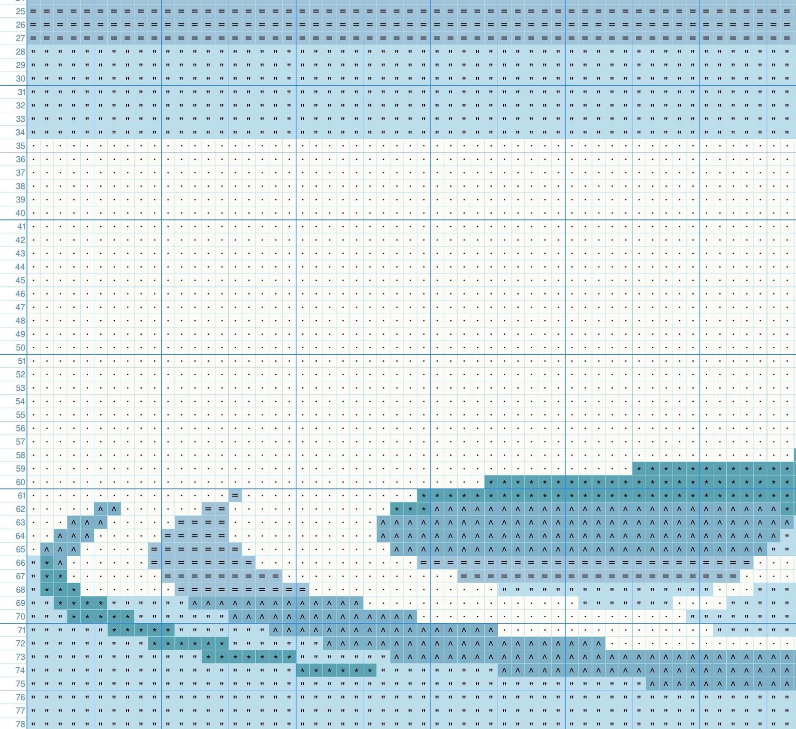 Blue Water Drop Cross Stitch Pattern Pdf - Etsy
