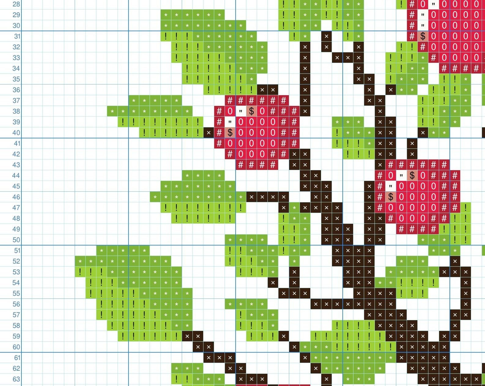 Apple-tree Cross Stitch Pattern PDF Red Apples Embroidery - Etsy