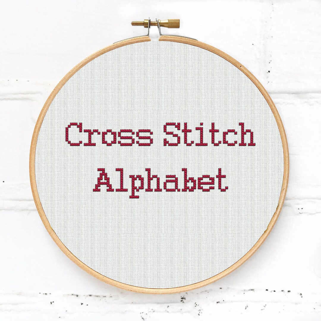 English Alphabet Cross Stitch Pattern PDF, Simple Cross Stitch Font - Etsy
