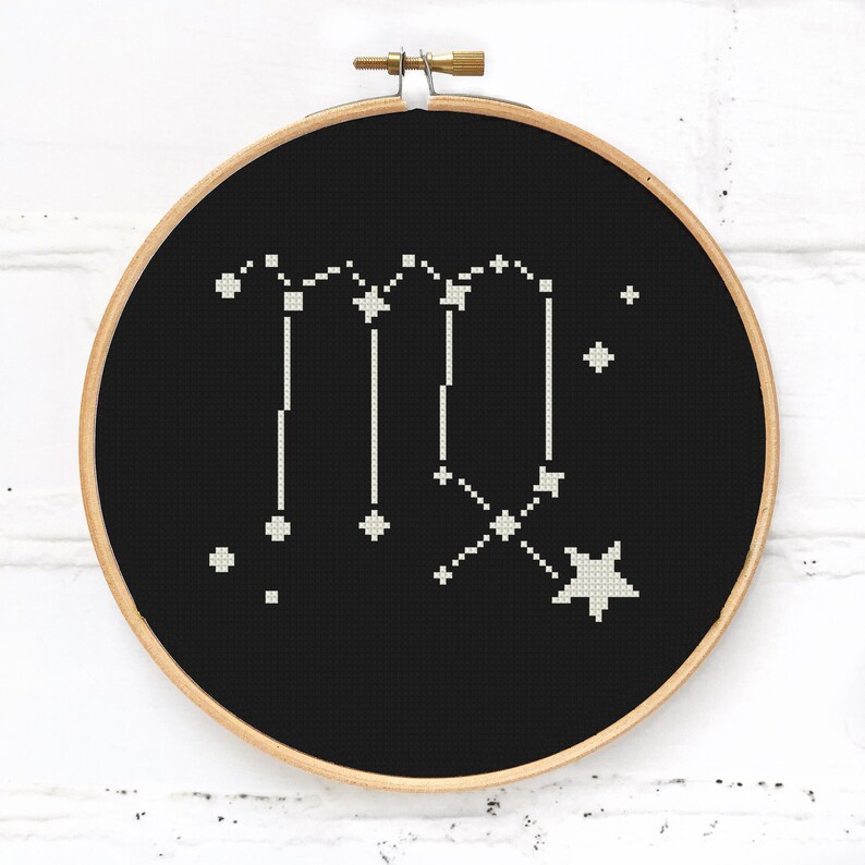 Virgo Horoscope Constellation Cross Stitch Pattern PDF - Etsy