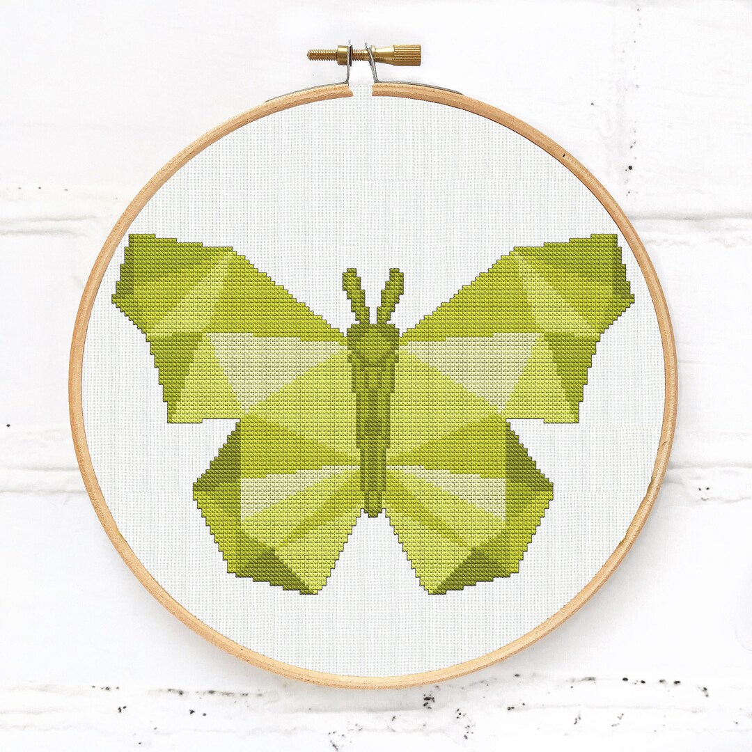 Geometric Animal Cross Stitch Pattern: Butterfly Modern - Etsy